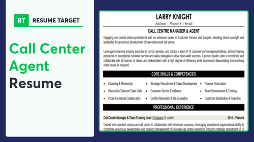 The Insider's Guide to Writing a Call Centre Agent Resume