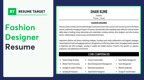 The Insider's Guide to Writing a Fashion Designer Resume