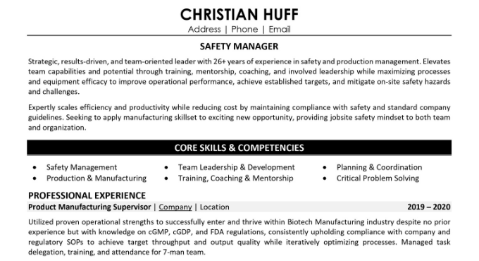How to Write a Safety Manager Resume That Lands Interviews