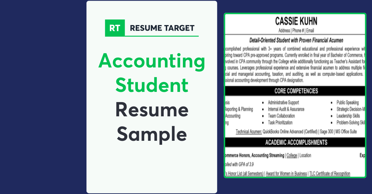 The Insider's Guide to Writing an Accounting Student Resume