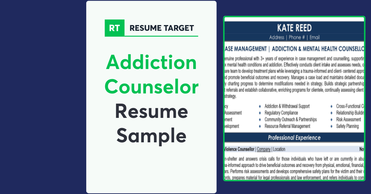 The Insider's Guide to Writing an Addiction Counselor Resume