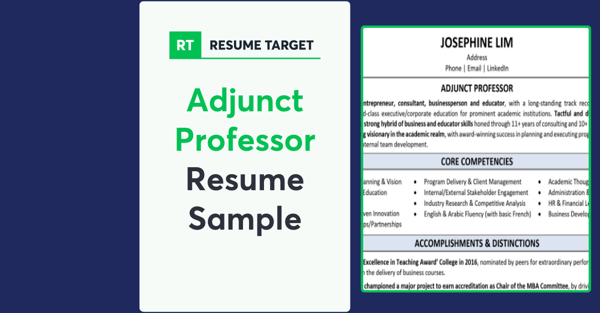 The Insider's Guide to Writing an Adjunct Professor Resume