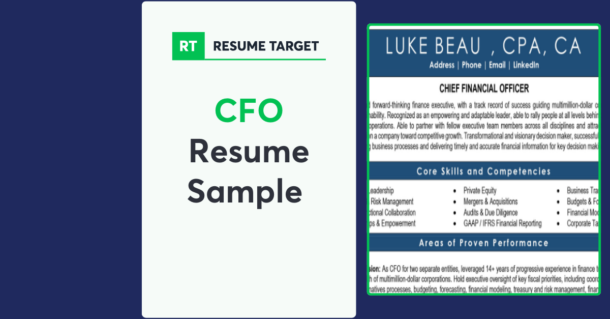 The Insider's Guide to Creating a Chief Financial Officer (CFO) Resume