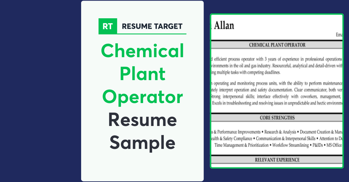 A Practical Guide to Writing a Chemical Plant Operator Resume