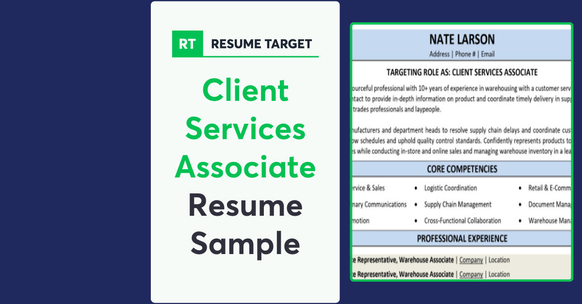 A Proven Framework to Writing a Client Services Associate Resume That ...