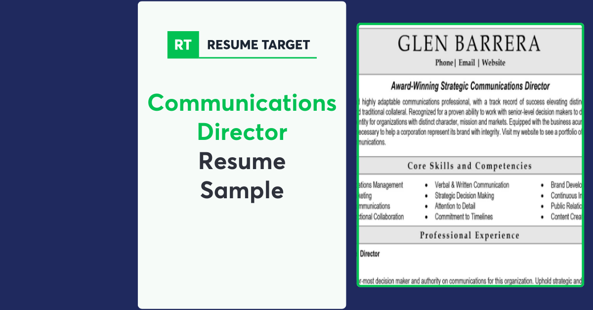 The Professional's Guide to Writing a Communications Director Resume
