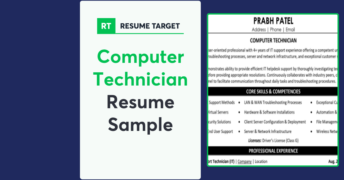 The Insider's Guide to Writing a Computer Technician Resume
