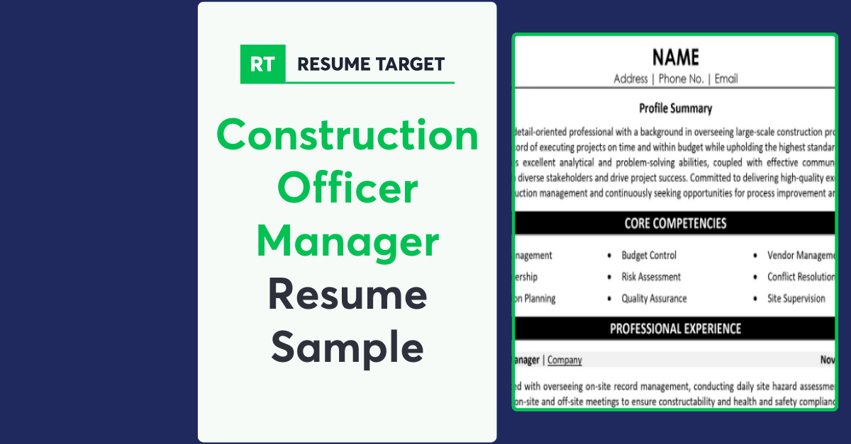 The Insider's Guide to Writing a Construction Office Manager Resume