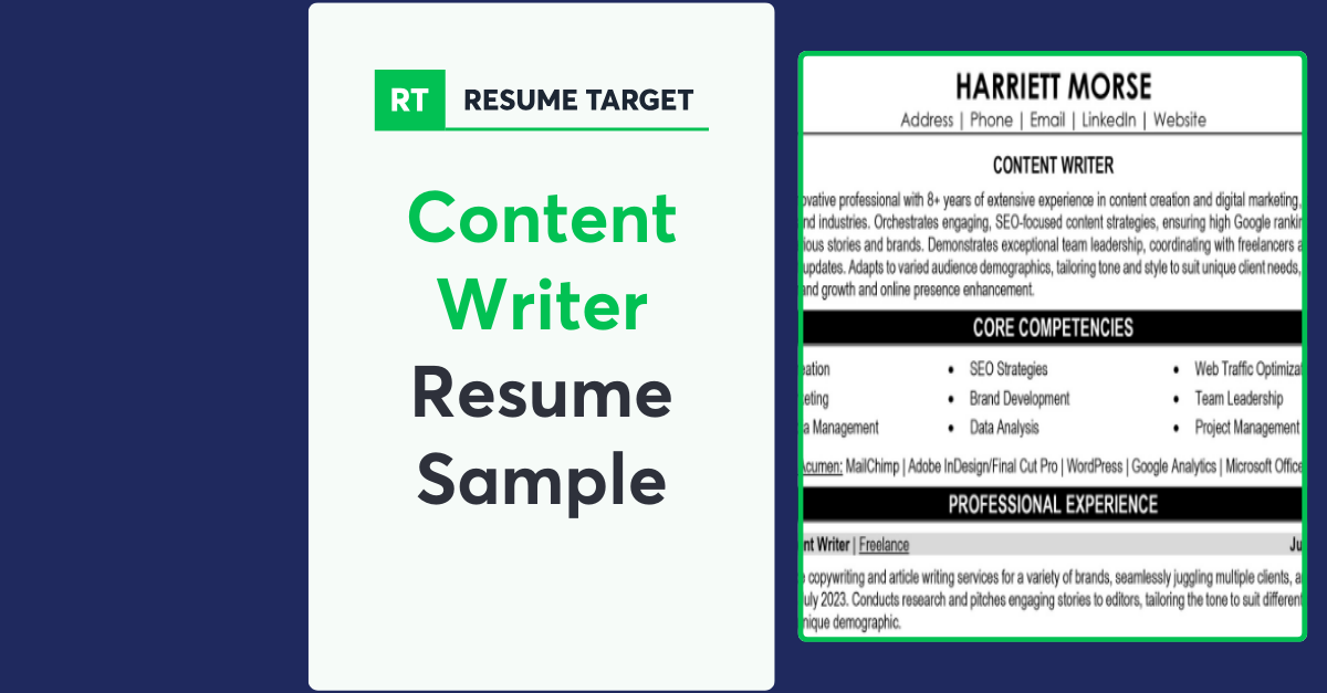The Insider's Guide to Writing a Content Writer Resume