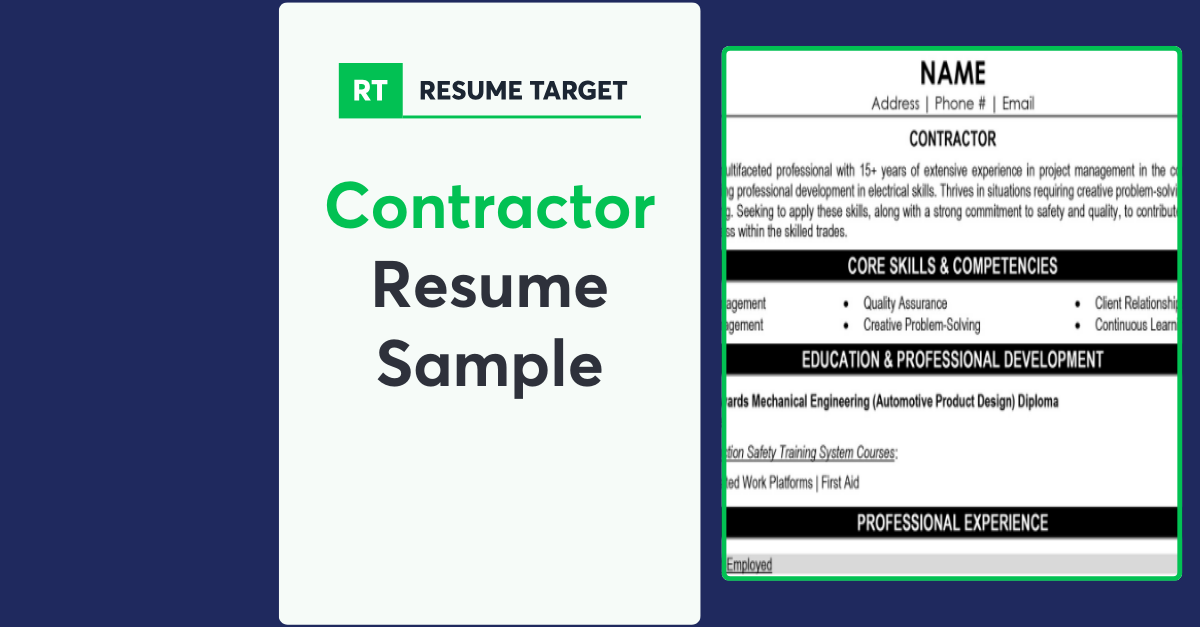 The Insider's Guide to Writing a Contractor Resume