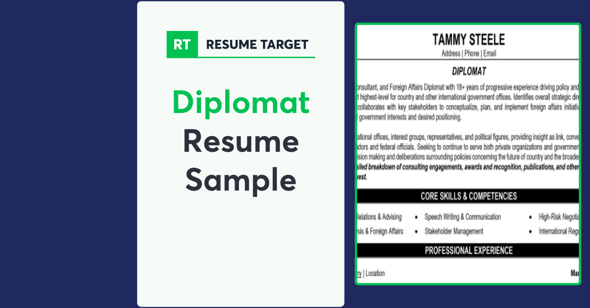 A Proven Framework: Getting Noticed with Your Diplomat Resume