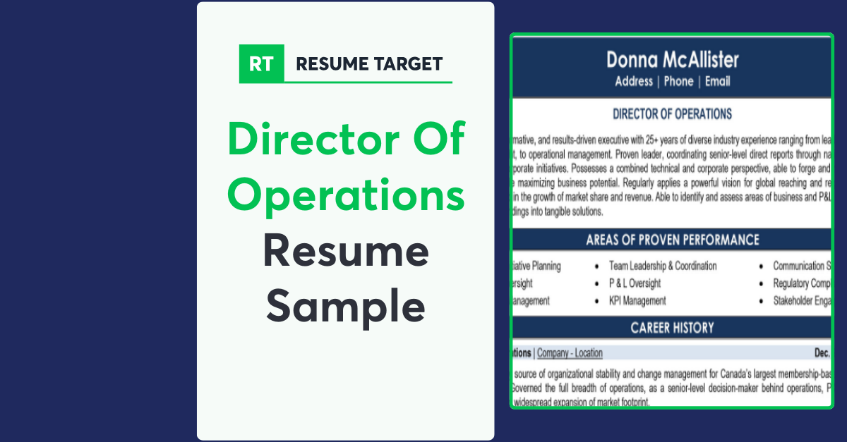 The Insider's Guide to Writing a Director of Operations Resume