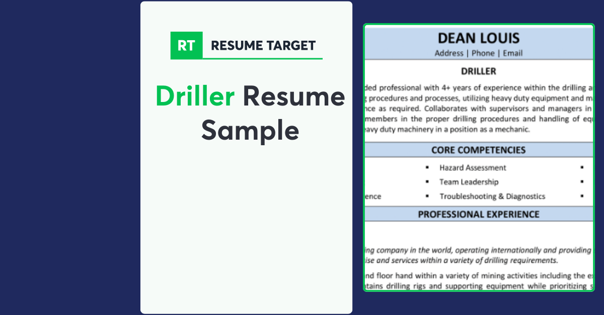 How to Write a Driller Resume That Gets Noticed