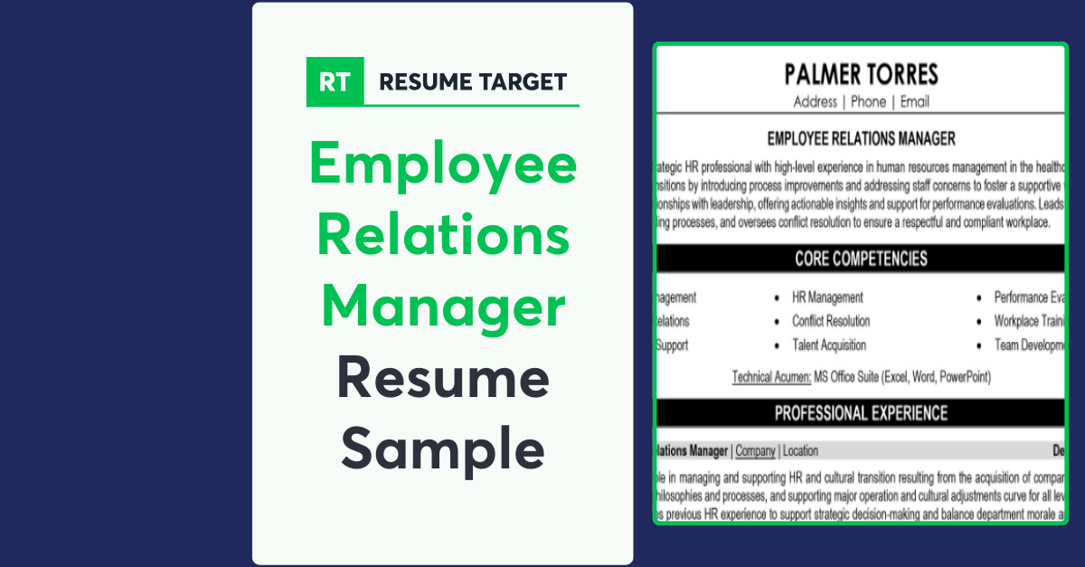 The Insider's Guide to Writing an Employee Relations Manager Resume