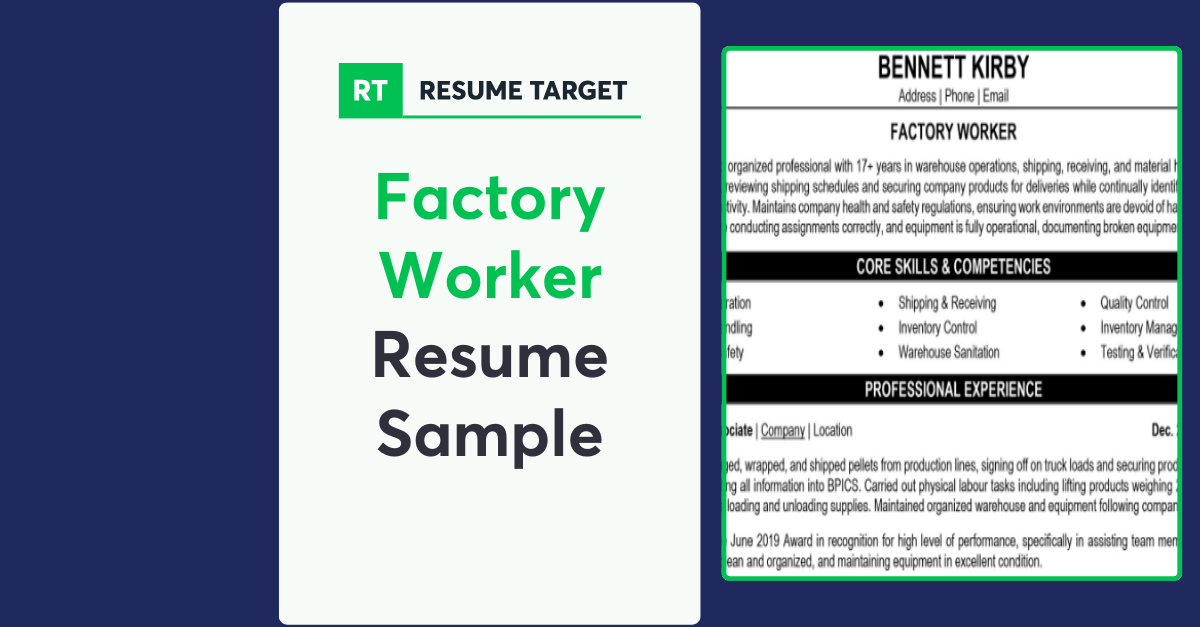 The Practical Guide to Writing a Factory Worker Resume