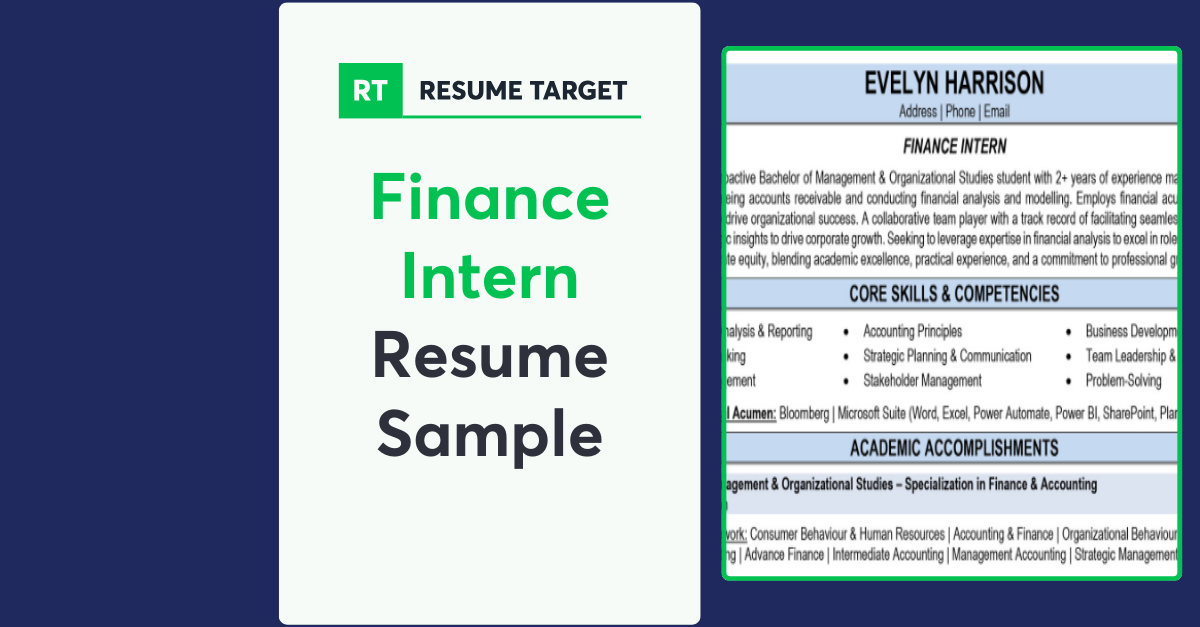 The Insider's Guide to Writing a Finance Intern Resume