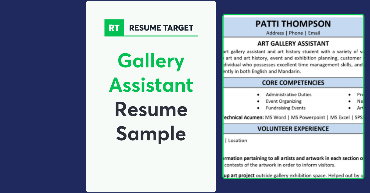 The Insider's Guide to Writing a Gallery Assistant Resume