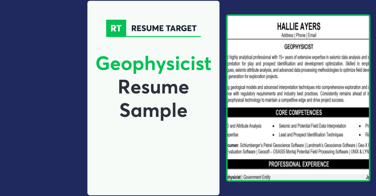 The Insider's Guide to Writing a Geophysicist Resume