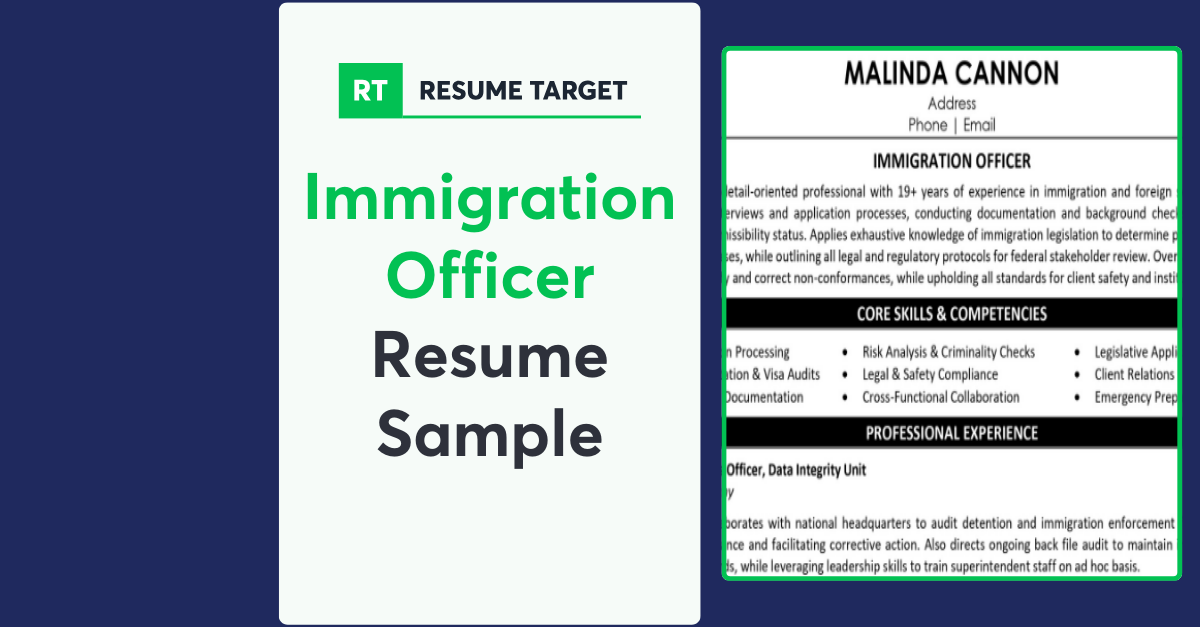The Insider's Guide to Writing an Immigration Officer Resume