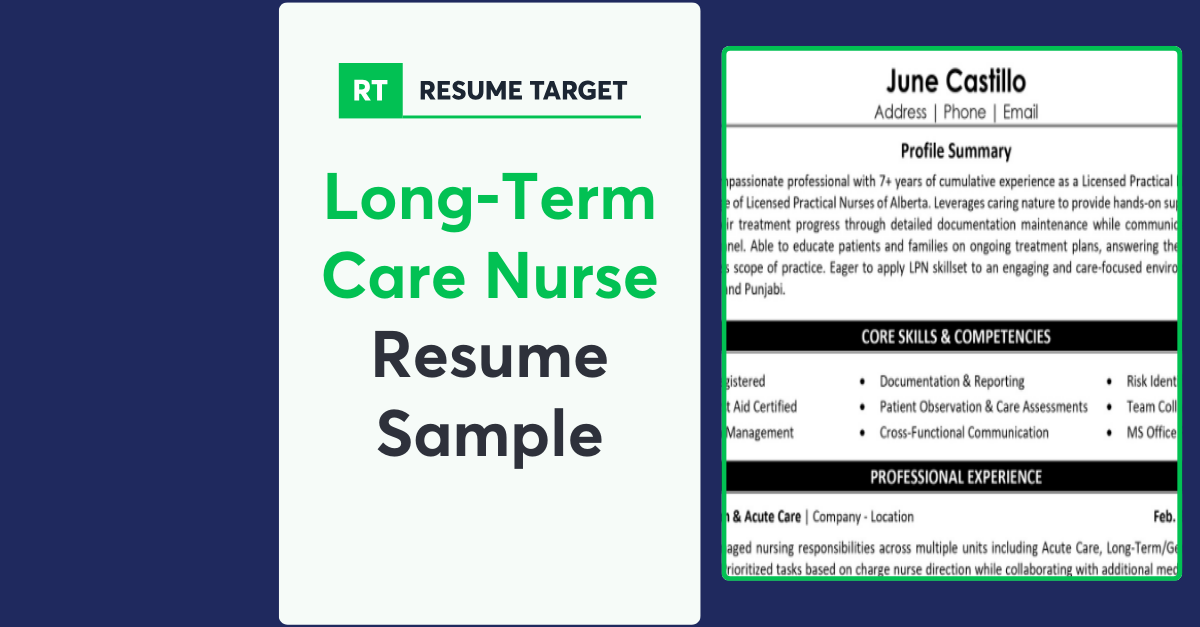 The Insider's Guide to Creating a Long-Term Care Nurse Resume