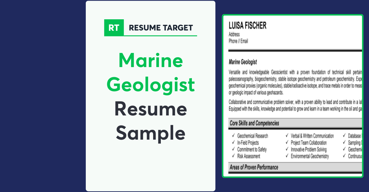 The Insider's Guide to Writing a Marine Geologist Resume