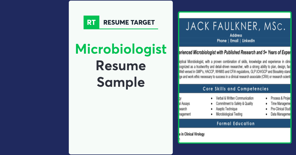 The Expert Guide to Writing a Microbiologist Resume