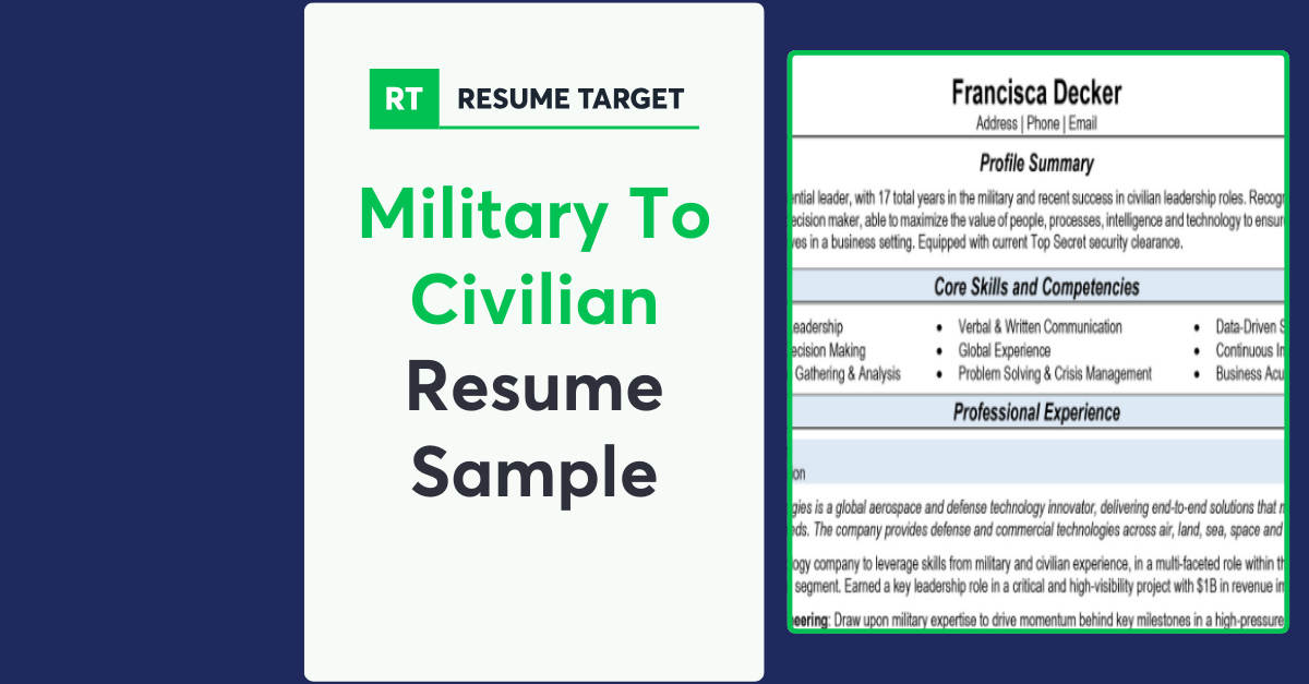 The Proven Framework to Creating a Winning Military to Civilian Resume