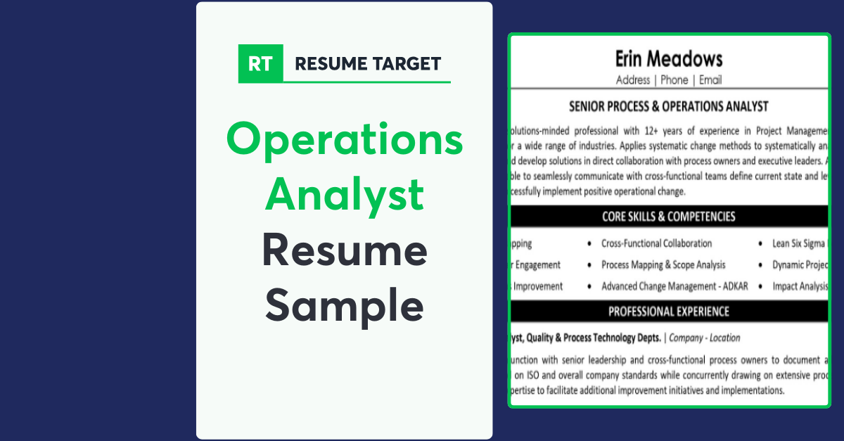 A Proven Framework to Writing a Business Operations Analyst Resume