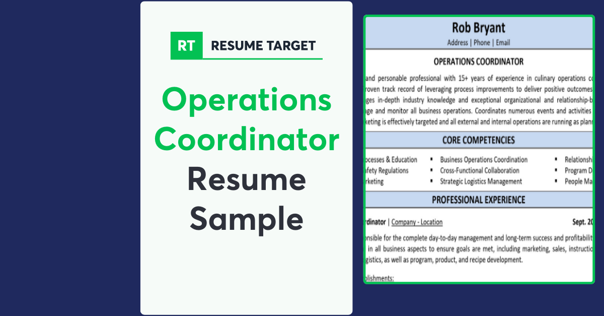 The Professional's Guide to Writing an Operations Coordinator Resume