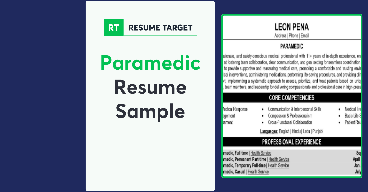 **A Foolproof Method to Writing a Paramedic Resume**
