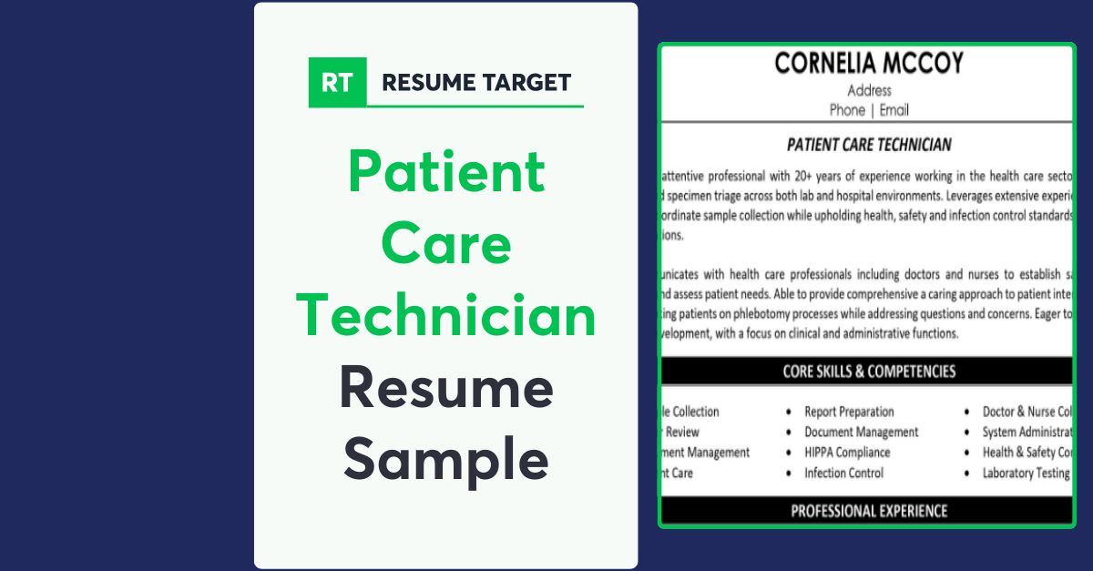 The Expert Guide to Writing a Patient Care Technician Resume