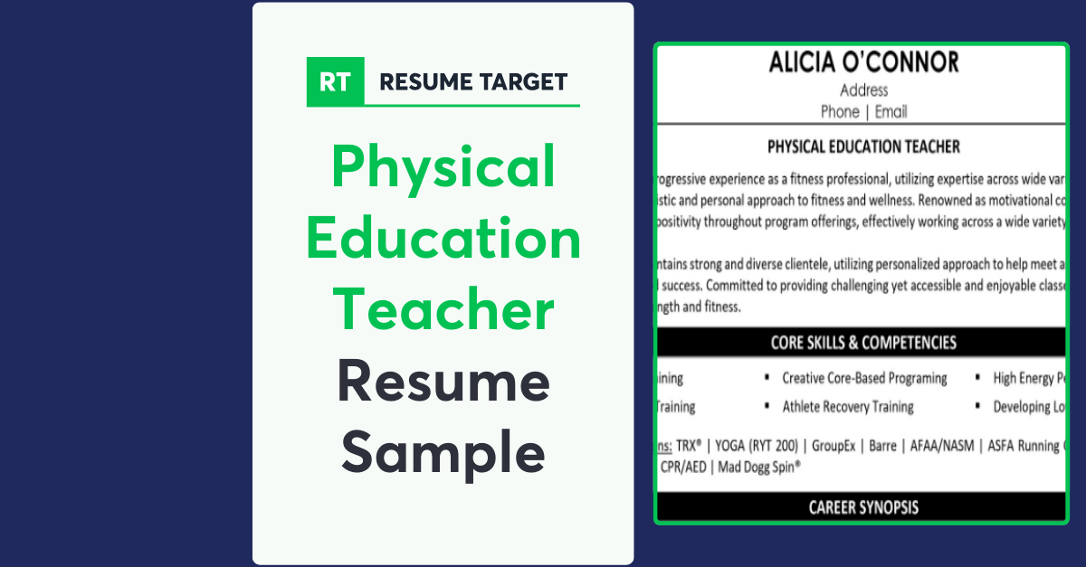 The Practical Guide to Writing a Physical Education Teacher Resume