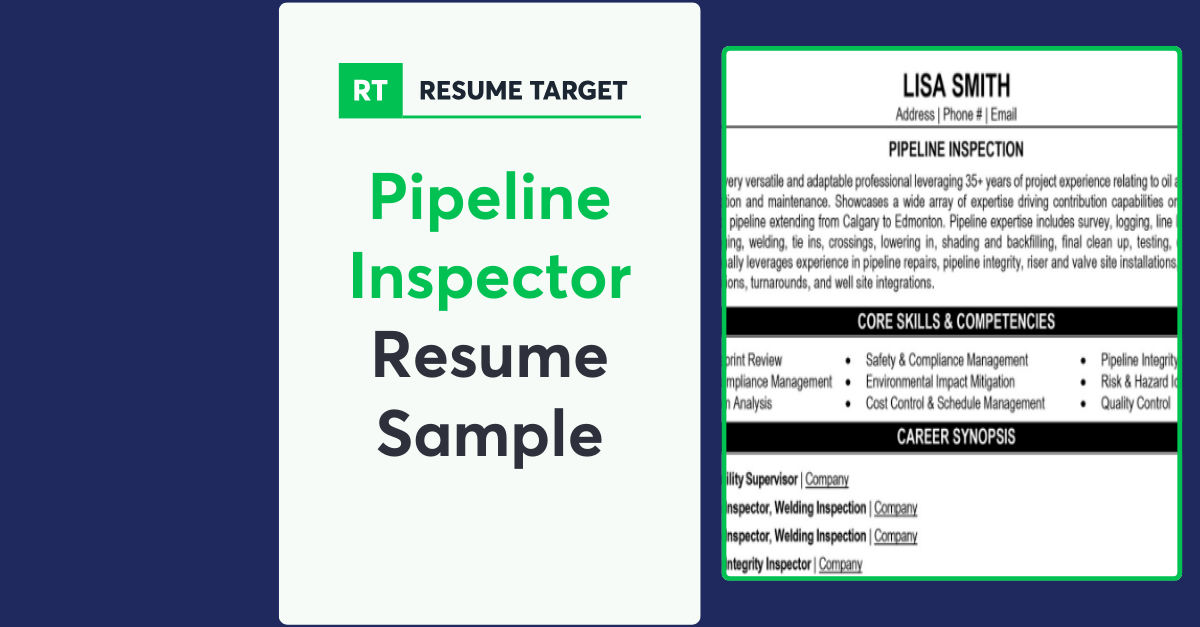 A Foolproof Method to Writing a Pipeline Inspector Resume