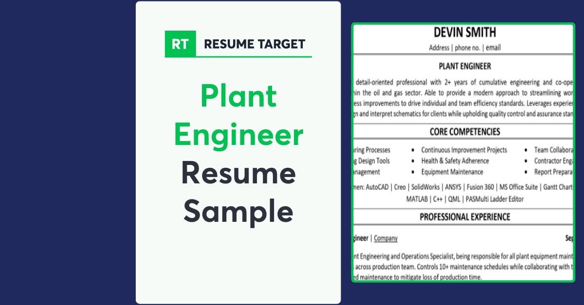 The Proven Framework for Writing a Plant Engineer Resume