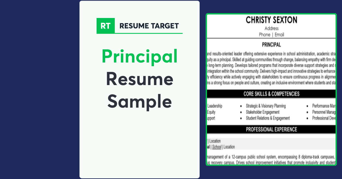 **The Insider's Guide to Writing a Principal Resume**