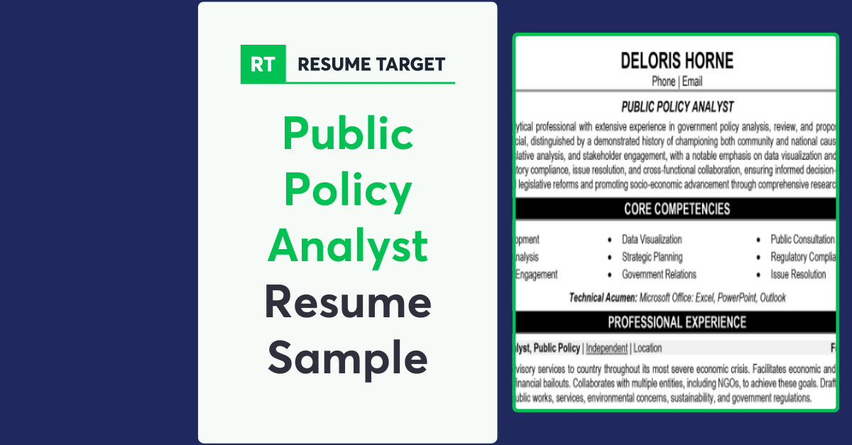 The Proven Framework for Writing a Public Policy Analyst Resume