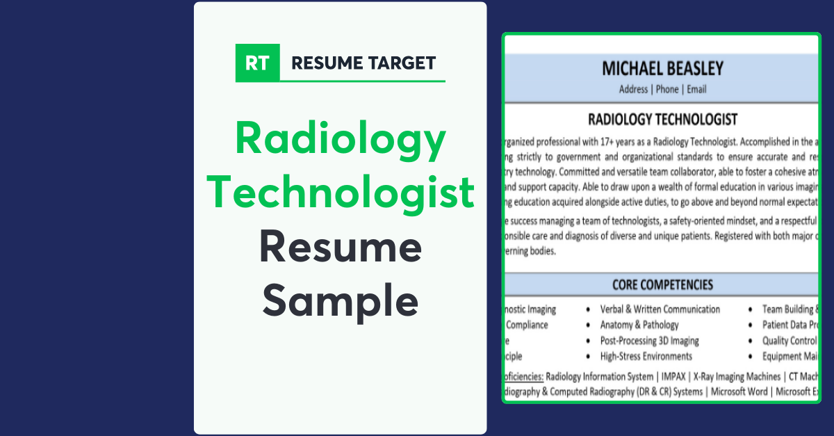 The Insider's Guide to Writing a Radiology Technologist Resume