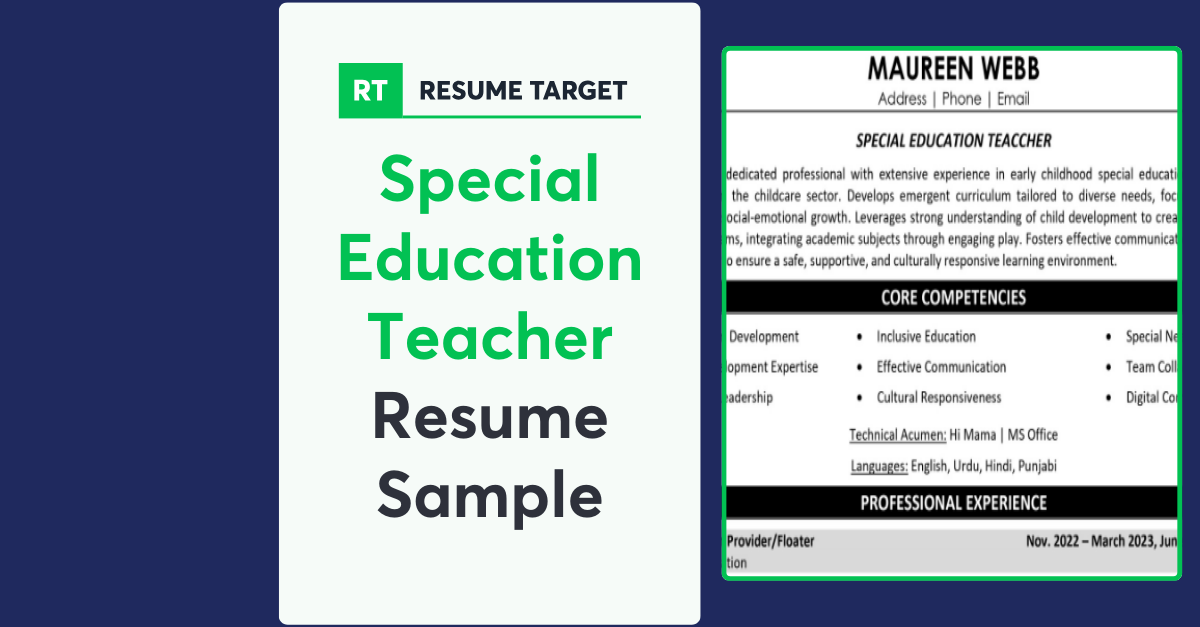 The Insider's Guide to Writing a Special Education Teacher Resume