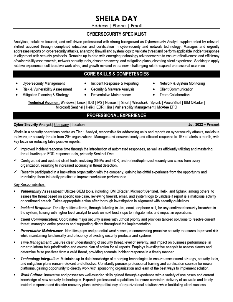 16+ Information Technology Resume Samples & Examples (2025) | Resume Target
