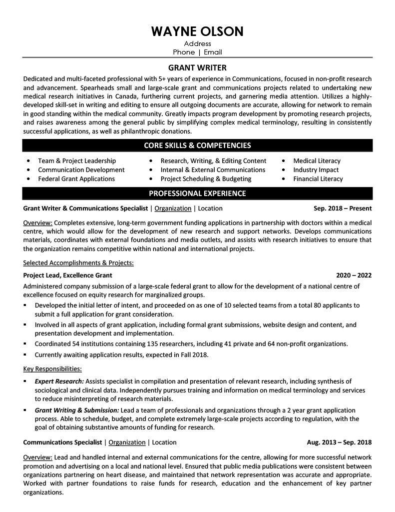 The Proven Framework for Getting Your Grant Writer Resume Noticed!