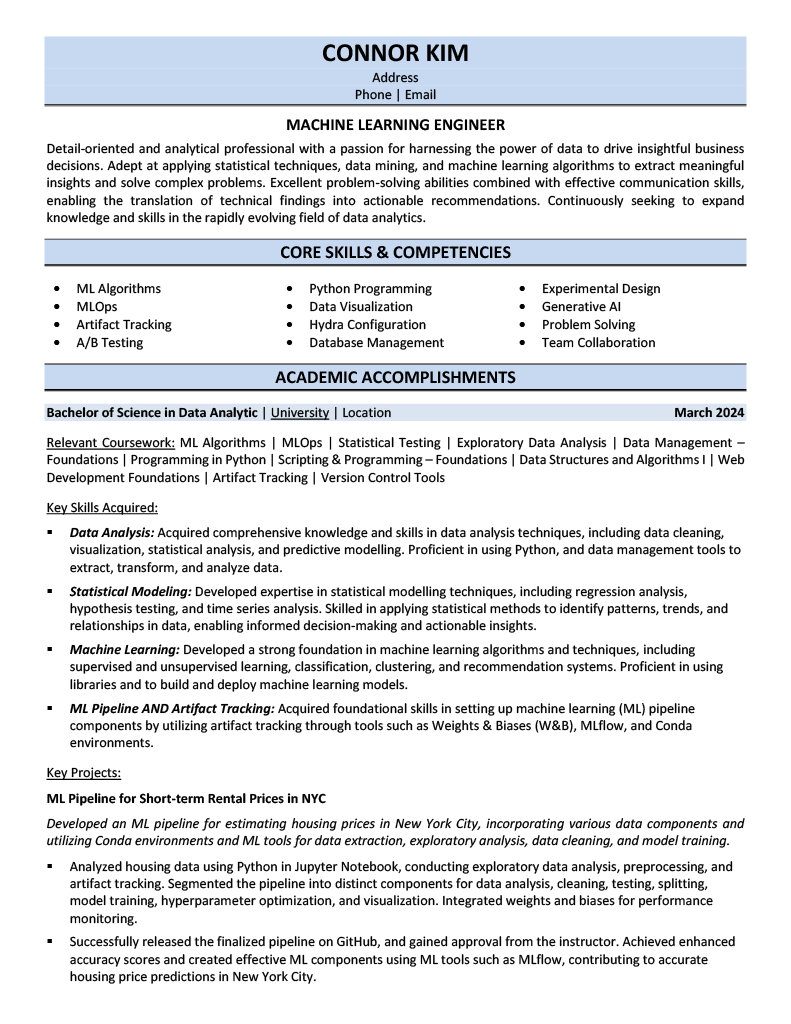 The Insider's Guide to Writing a Machine Learning Engineer Resume