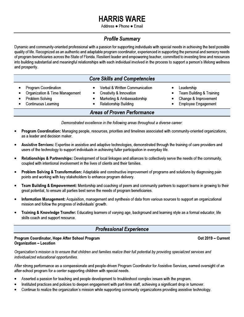 The Insider's Guide to Writing a Program Coordinator Resume